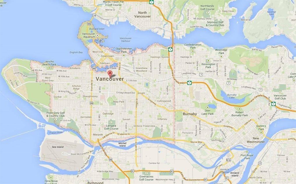 Driving Map Of Vancouver Bc
